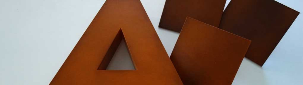 Applelec's Corten style paint finish for metal letters and signage ...
